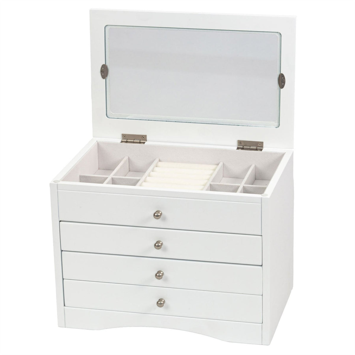 Mele & Co Wooden Jewel Box With Glass Viewing Lid Jewel Case — Aspen Of ...