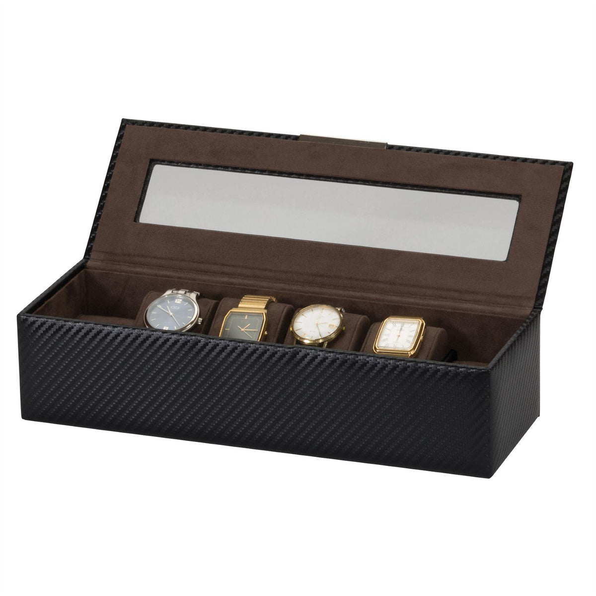 Mele & Co Watch Box With Glass Viewing Lid Gent's Watch Box — Aspen Of ...