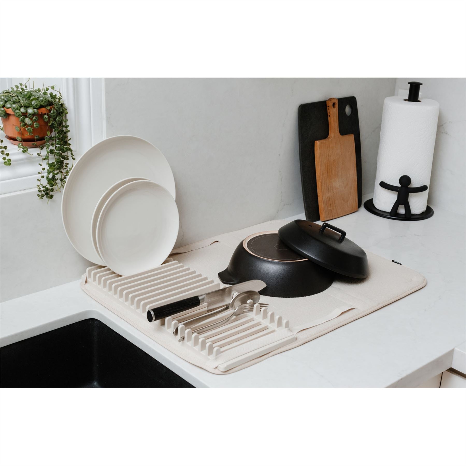 Umbra Udry Pack Away Dishrack with Drying Mat — Aspen Of Hereford Ltd