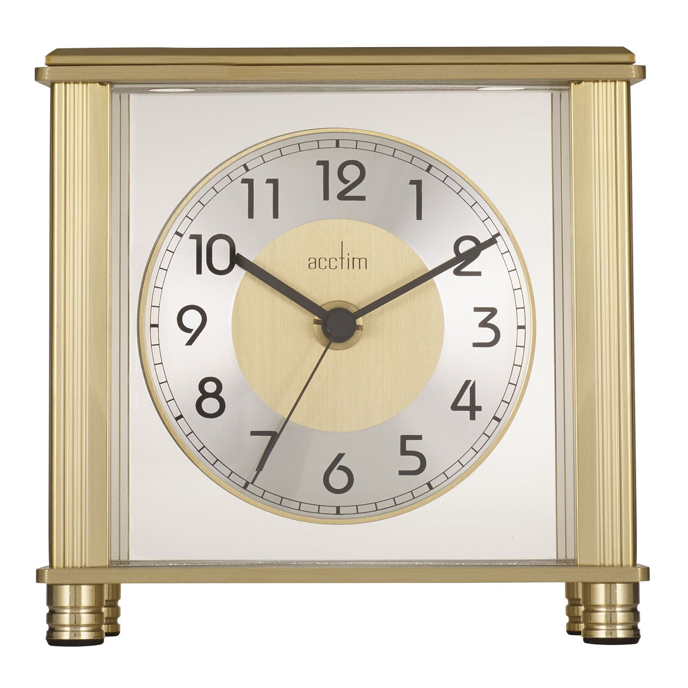 Acctim Hampden Brass Effect Mantel Clock — Aspen Of Hereford Ltd