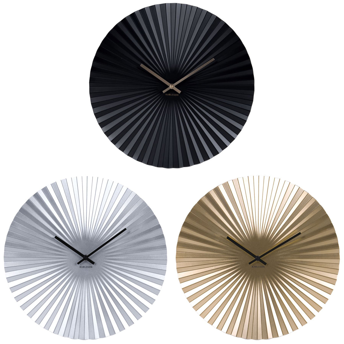 Karlsson Sensu Steel 40cm Wall Clock — Aspen Of Hereford Ltd