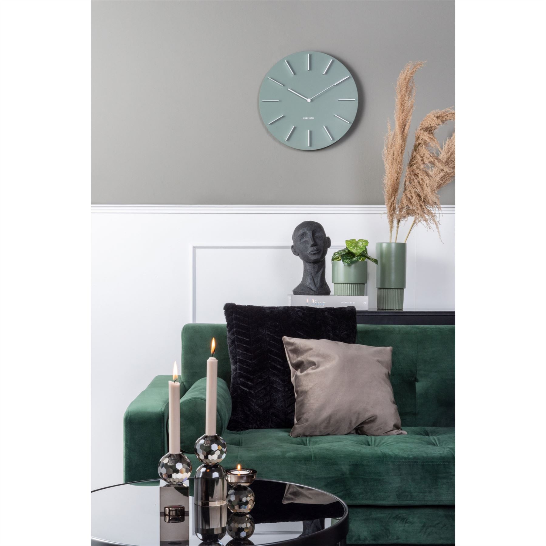 Karlsson Charm Steel With Battons 45cm Wall Clock — Aspen Of Hereford Ltd