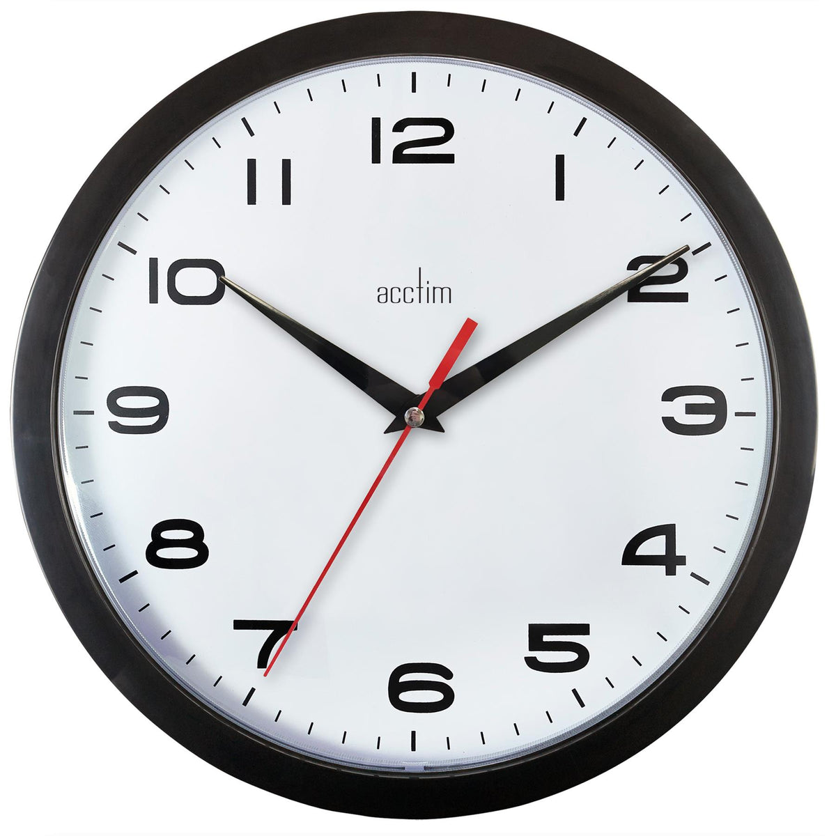Acctim Aylesbury 25cm Wall Clock in Black — Aspen Of Hereford Ltd