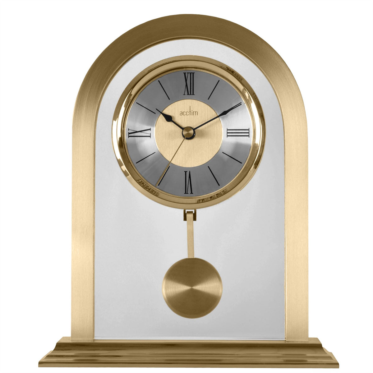 Acctim Colney Pendulum Mantel Clock in Gold — Aspen Of Hereford Ltd